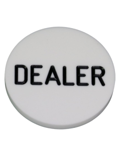 White Lucite Buttons - Dealer – Rye Park Gaming